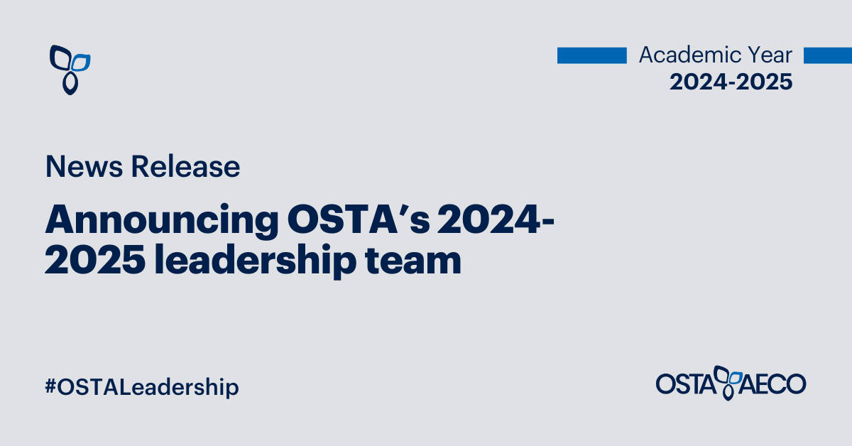 Announcing OSTA's 2024-2025 leadership team – OSTA-AECO